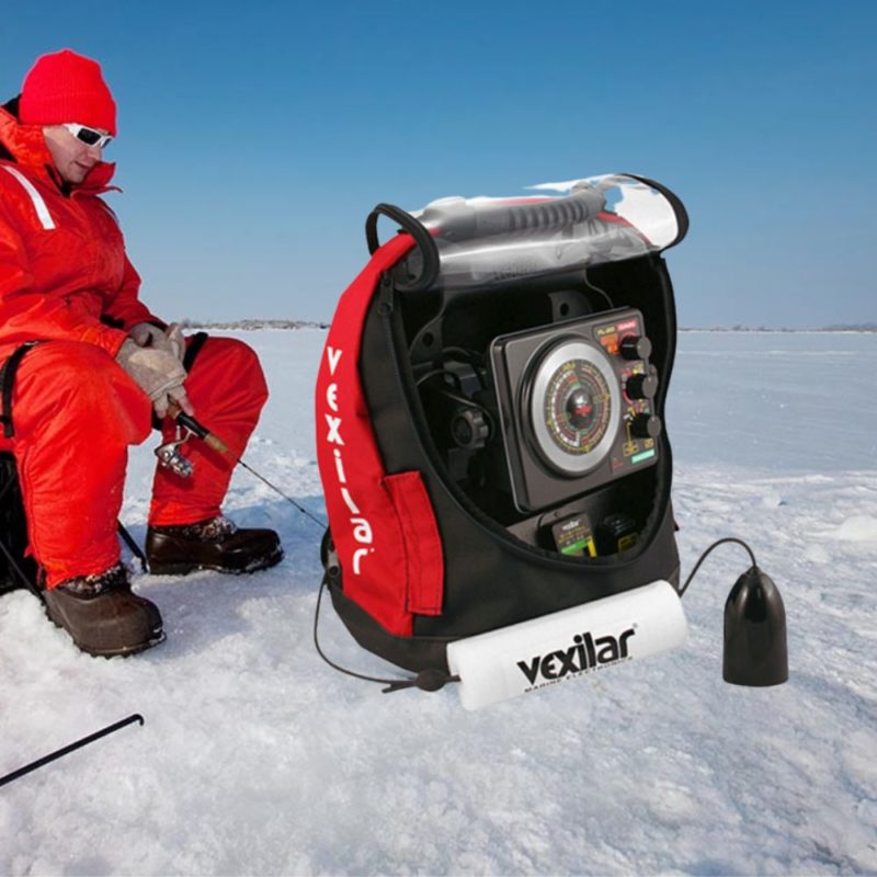 Vexilar FL-18 Pro Pack II with 12 Degree Ice Ducer Flasher Sonar ...