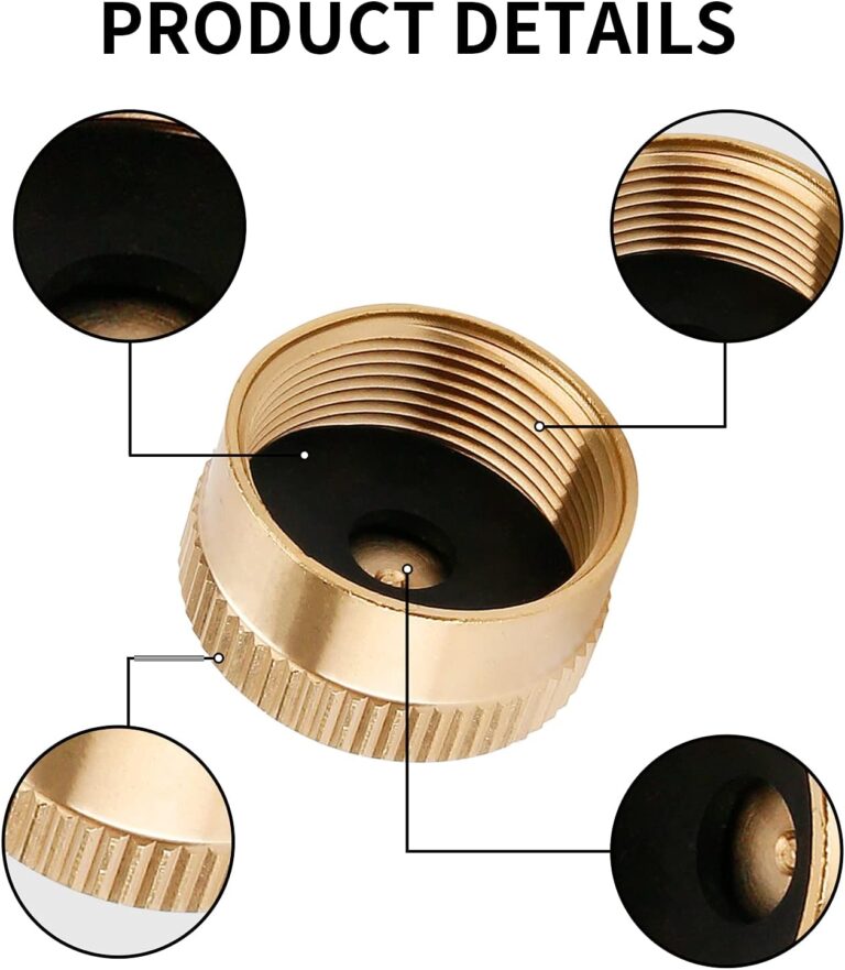 Solid Brass Refill 1lb Propane Tank Cap with Seal - Clancy Outdoors